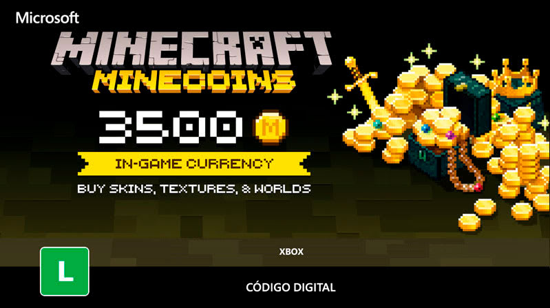 Minecoins - 3500 Coins - Xbox - Compre na Nuuvem